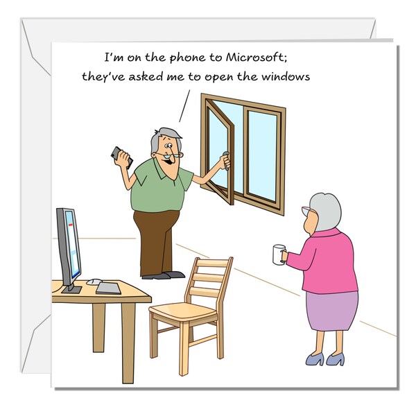 Male Computer Birthday Card - Etsy