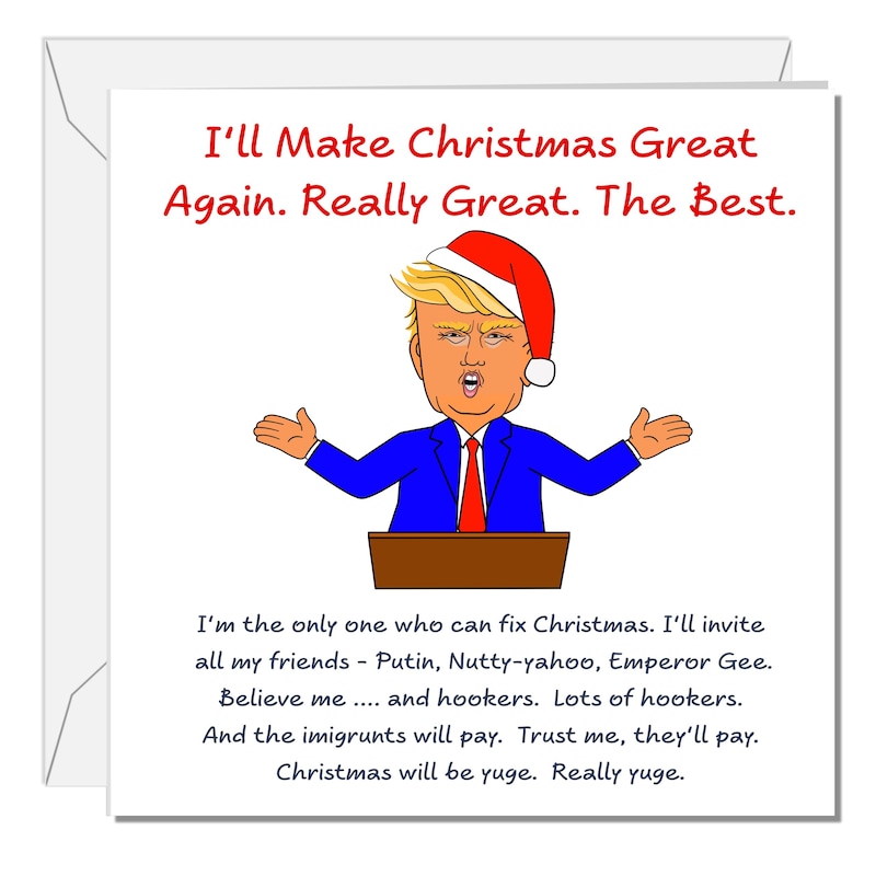 Trump Christmas Card - Etsy