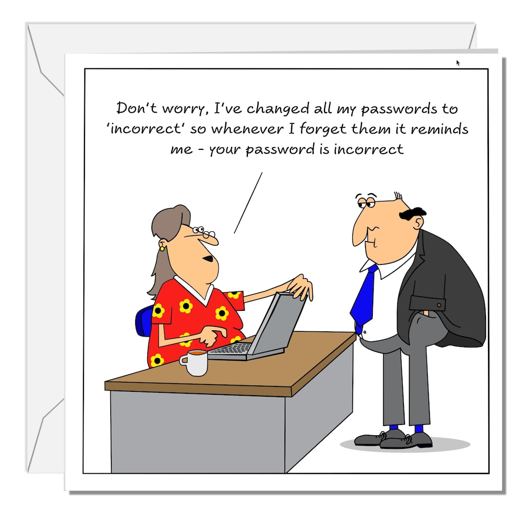 Funny Password Birthday Card: Tech Humor for Her - Etsy