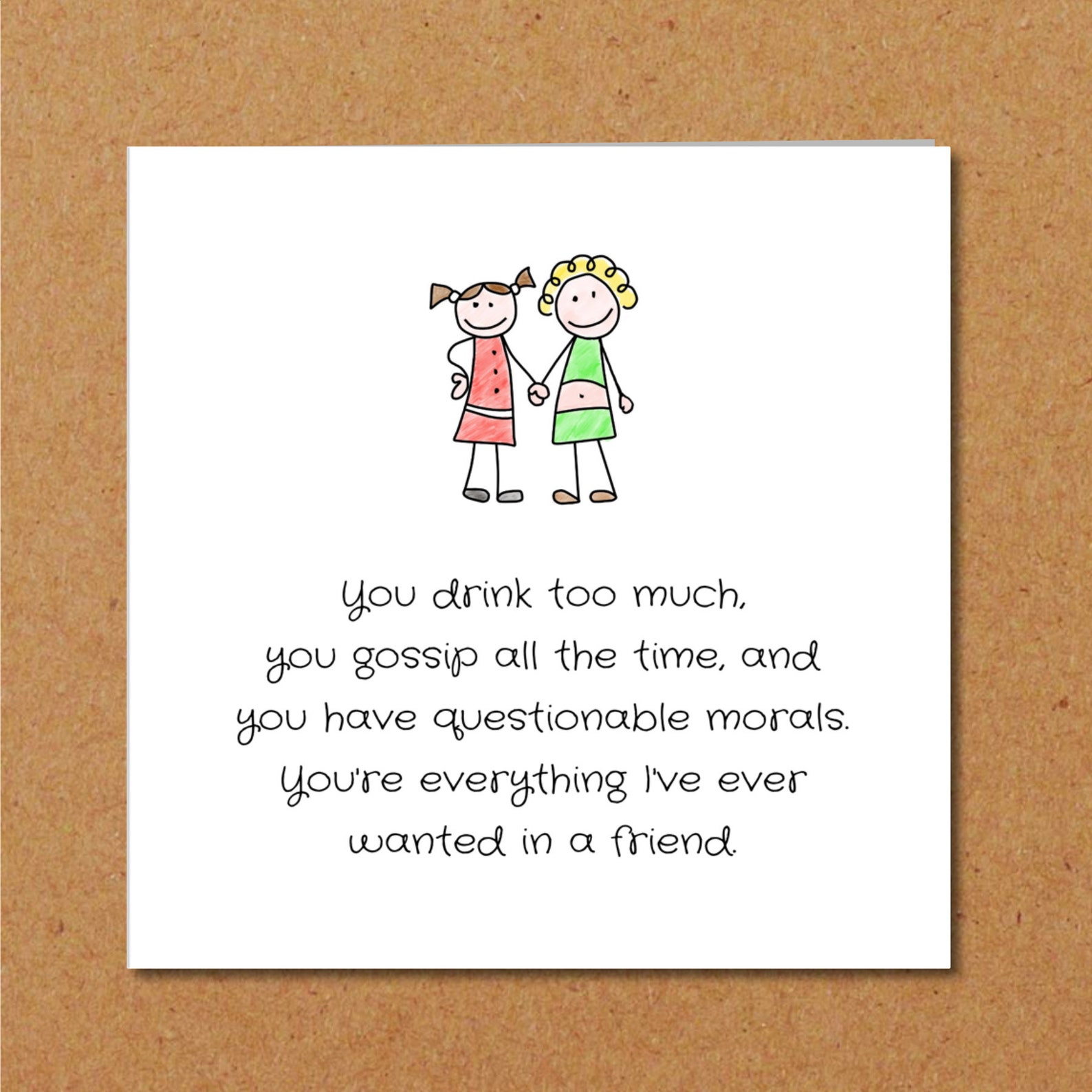 BEST FRIENDS Friendship Birthday Card for Girl Female - Etsy UK