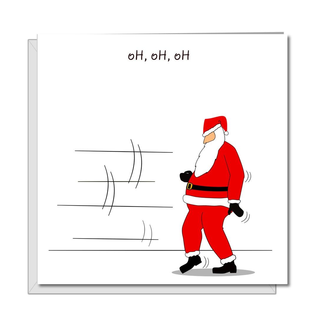 Funny Santa Moonwalk Christmas Card: Humorous Xmas Joke - Etsy UK