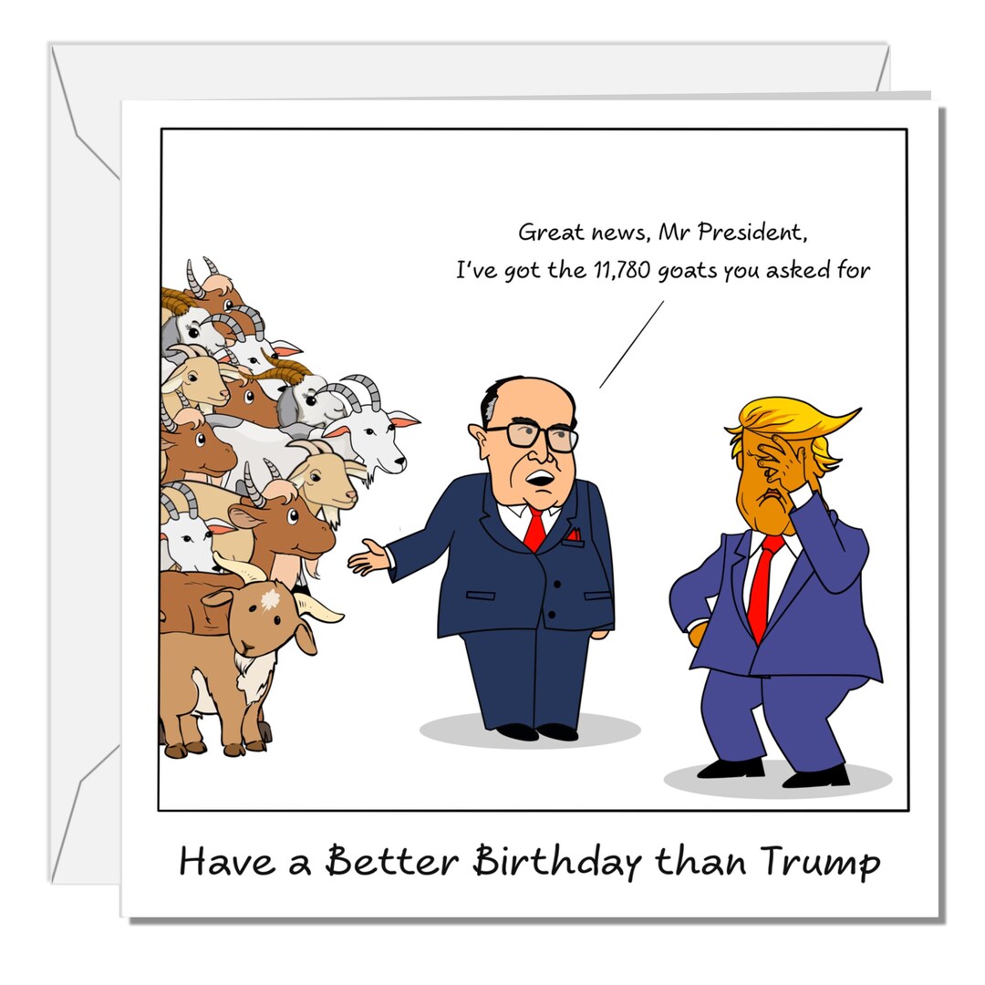 Funny Donald Trump Birthday Card: Goats & Election Humor - Etsy