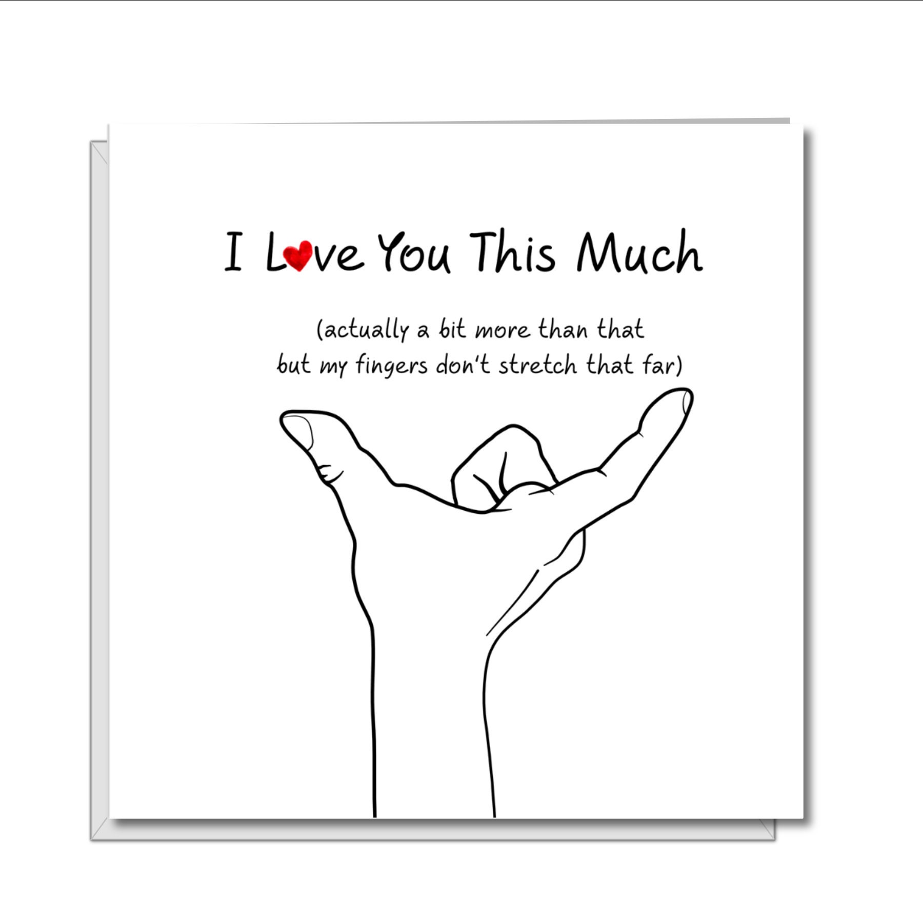 Love You This Much Card Husband or Boyfriend Card - Etsy