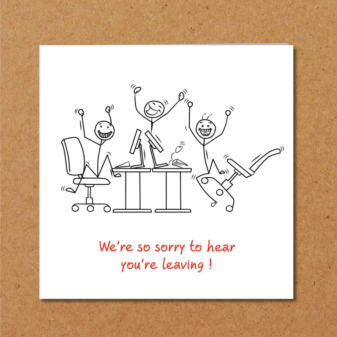 Leaving Job Work Card New Job Work Colleague Boss Employee - Etsy UK