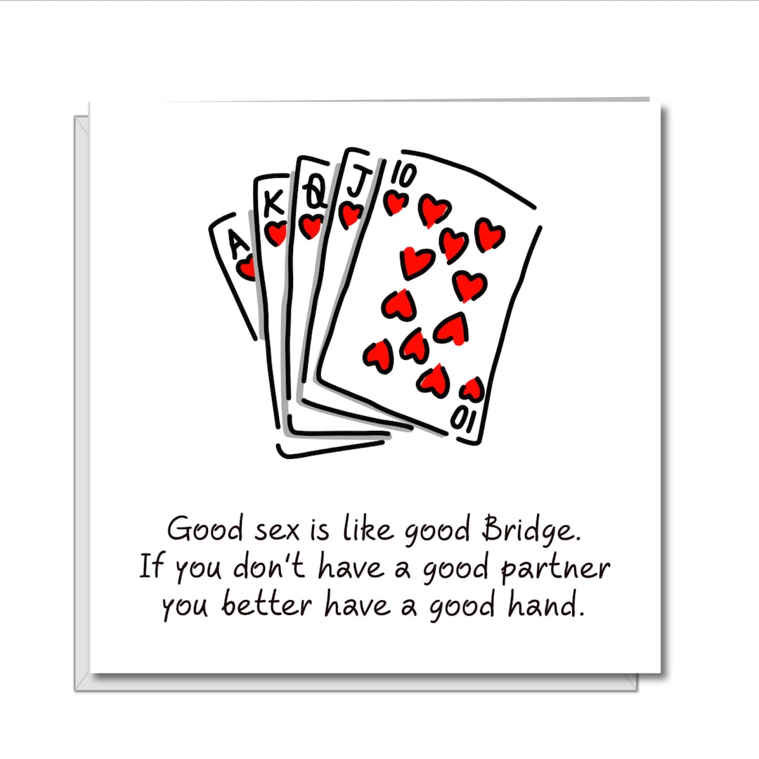 Funny Birthday Card - Bridge Card Game - Wife Husband Friend - Humour ...