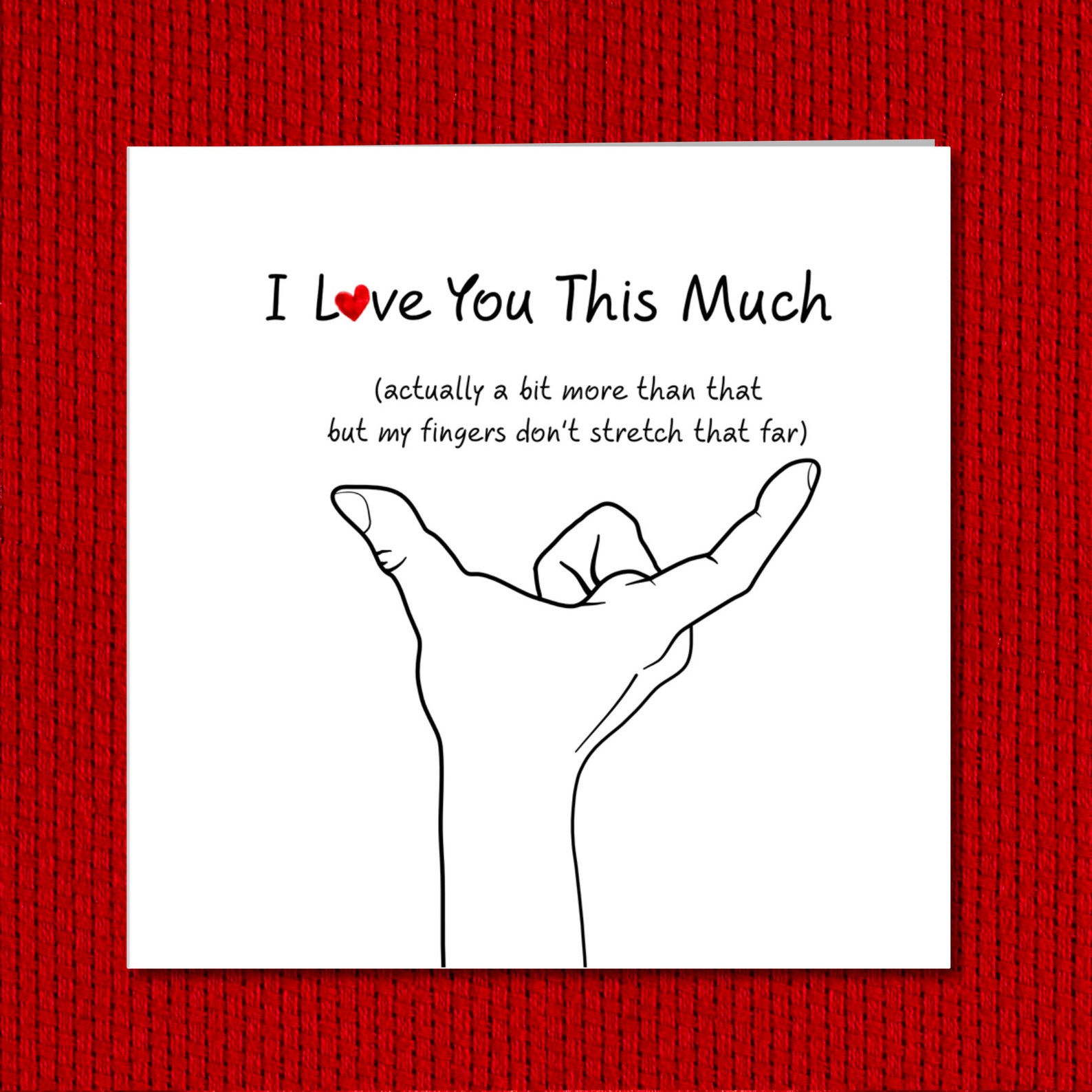 Love You This Much Card Husband or Boyfriend Card - Etsy