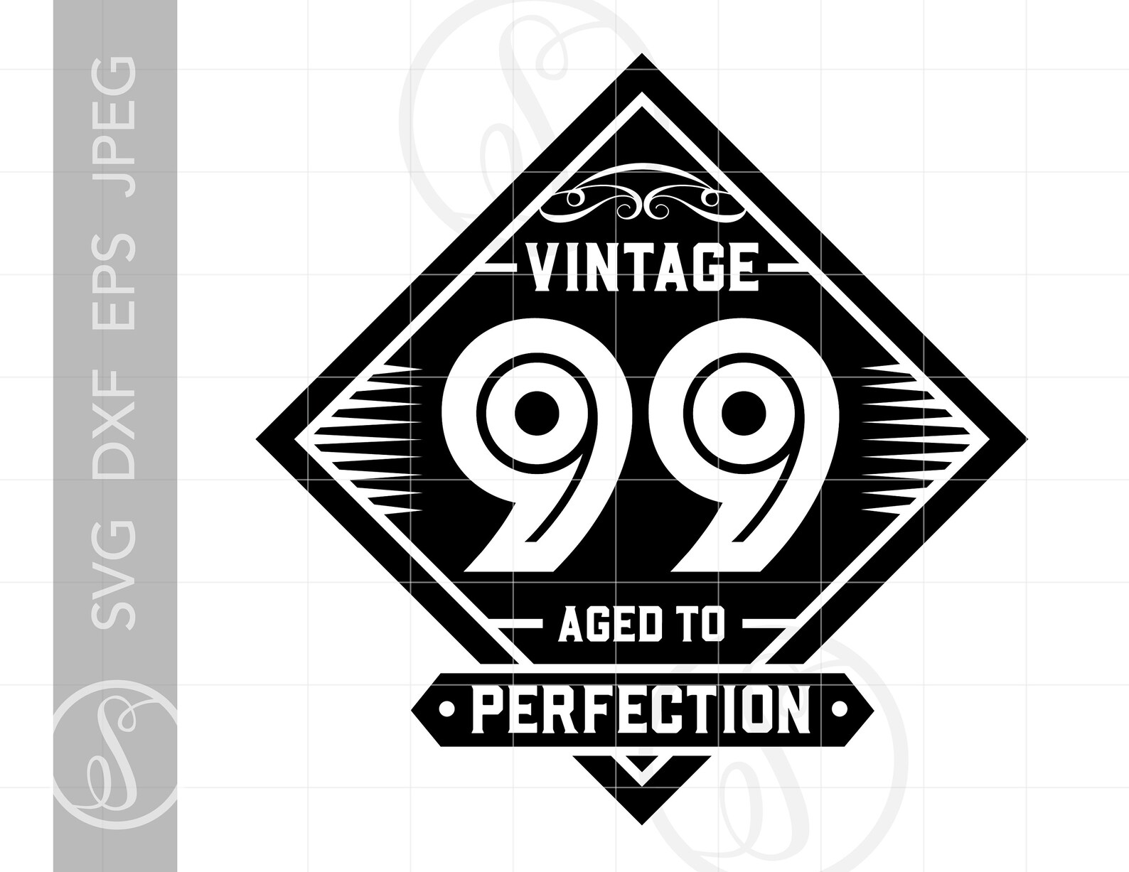 99 SVG Clipart Vintage 99 Cut File Vintage 99 Aged to - Etsy