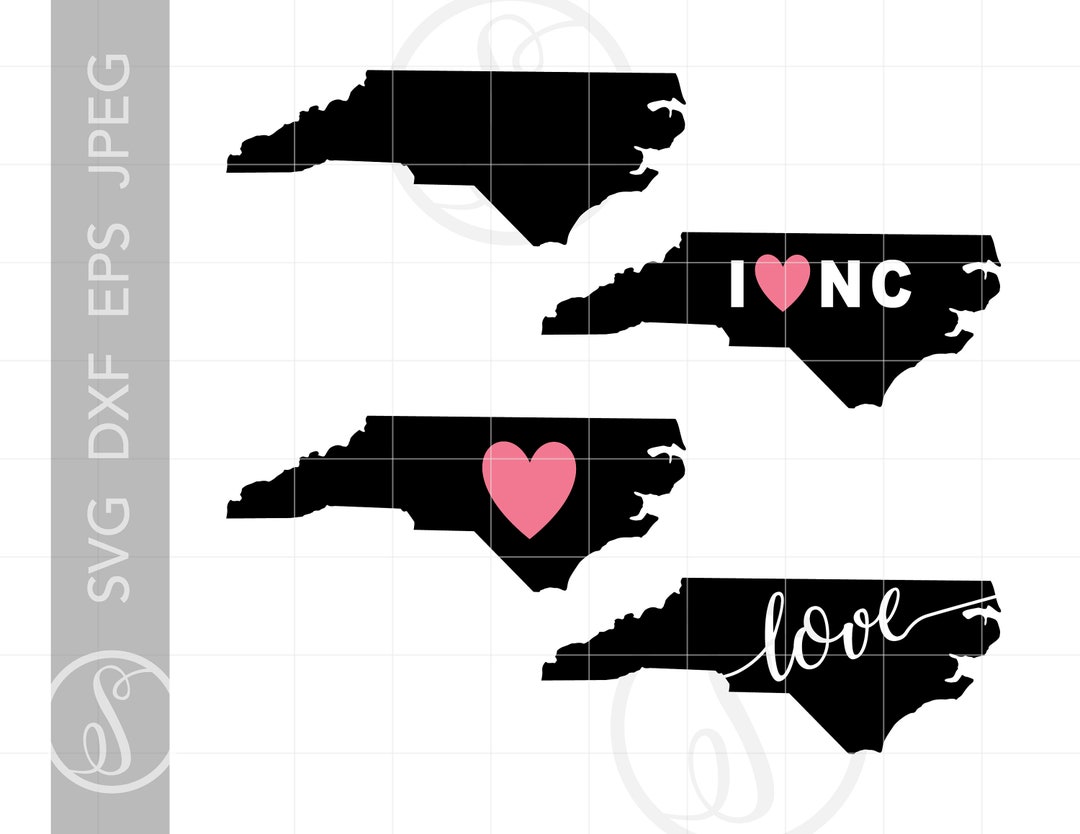 North Carolina SVG Clipart Download | North Carolina Silhouette Cut ...