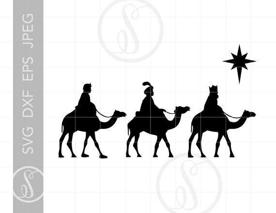 Wise Men SVG Wise Men on Camels Clipart Wise Men | Etsy