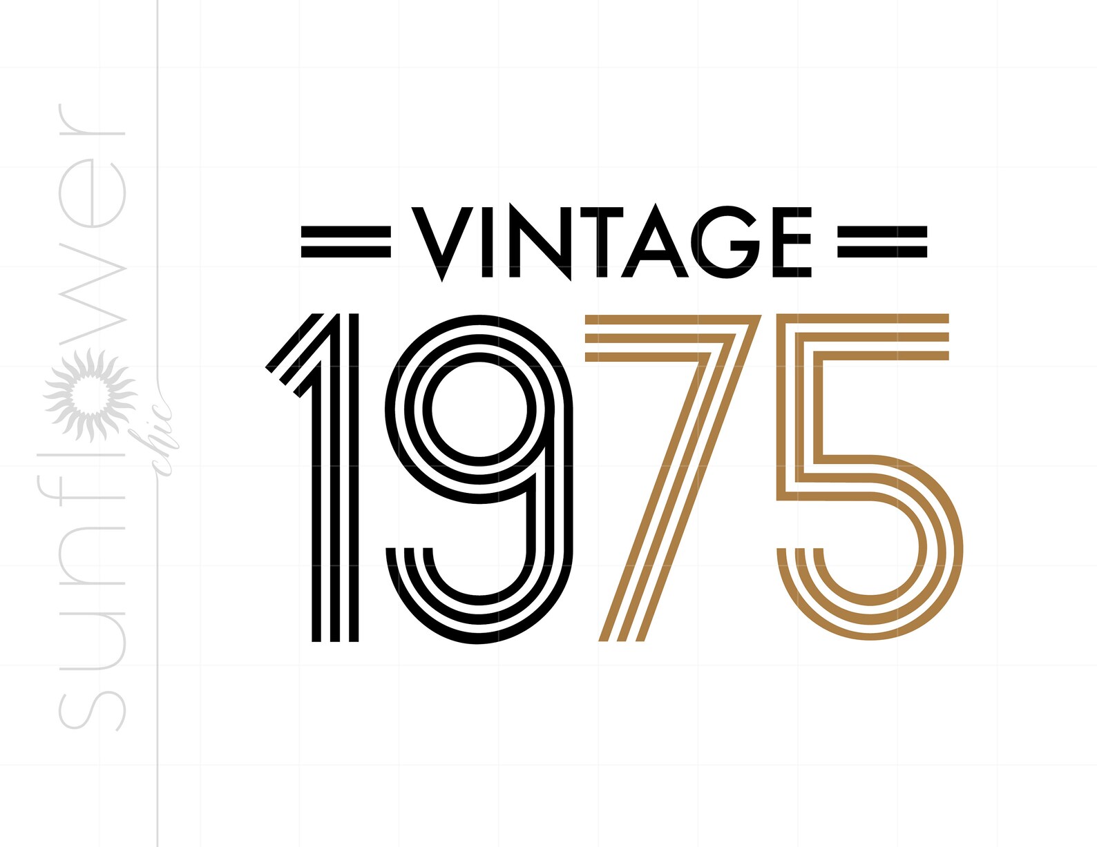 1975 Birthday SVG Vintage 1975 SVG Clipart Vintage 1975 - Etsy