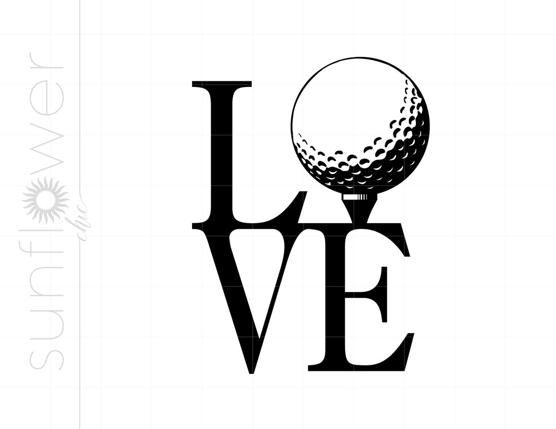 Love Golf Svg Clipart Love Golf Silhouette Cut File Golf Love Svg Eps Pdf Png Dxf Download