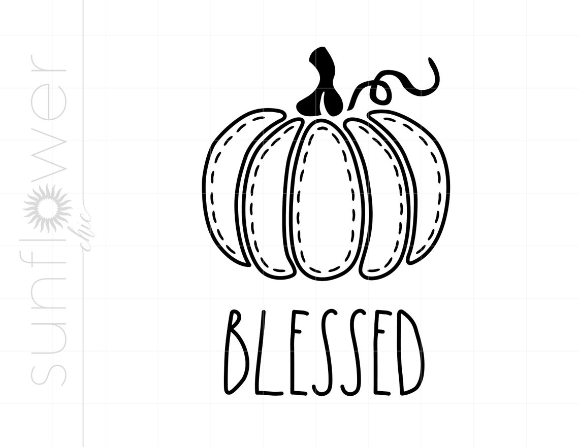 Blessed Pumpkin SVG Thanksgiving Svg Cricut Fall Pumpkin - Etsy