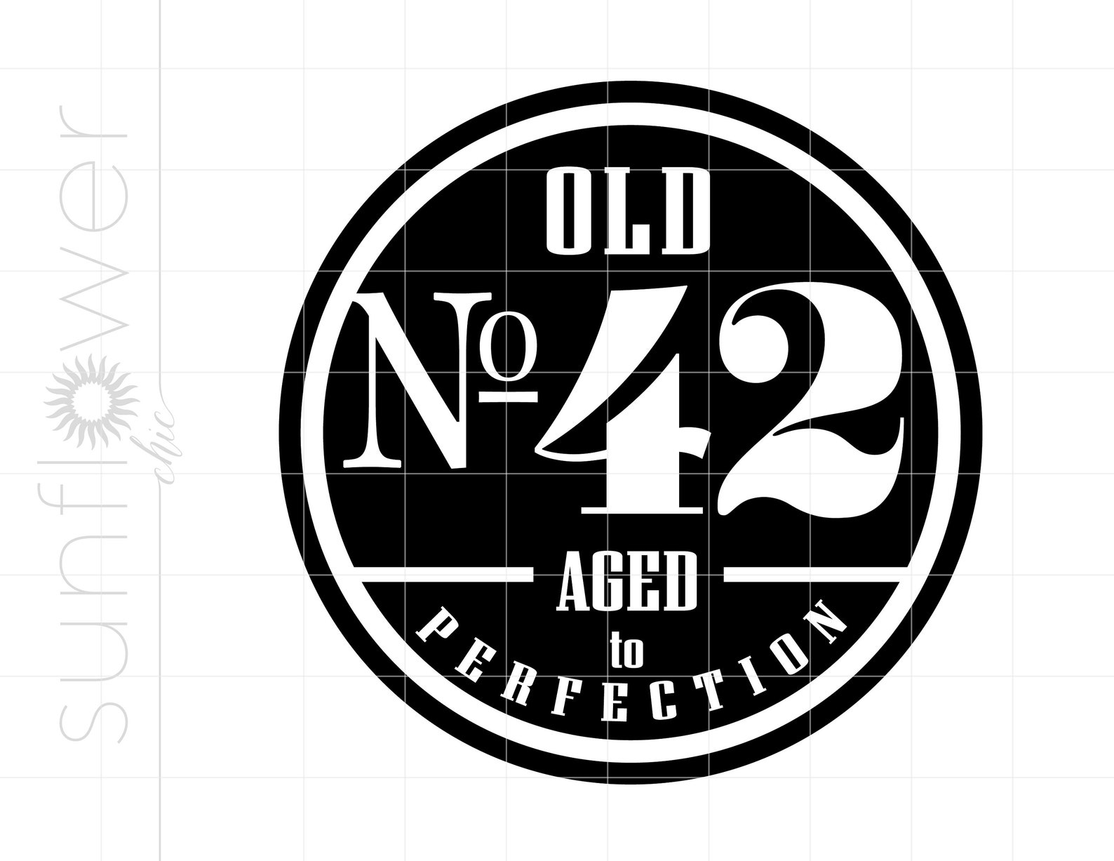 Old Number 42 SVG Clipart | 42nd Cut File for Cricut | Old No. 42 Aged ...