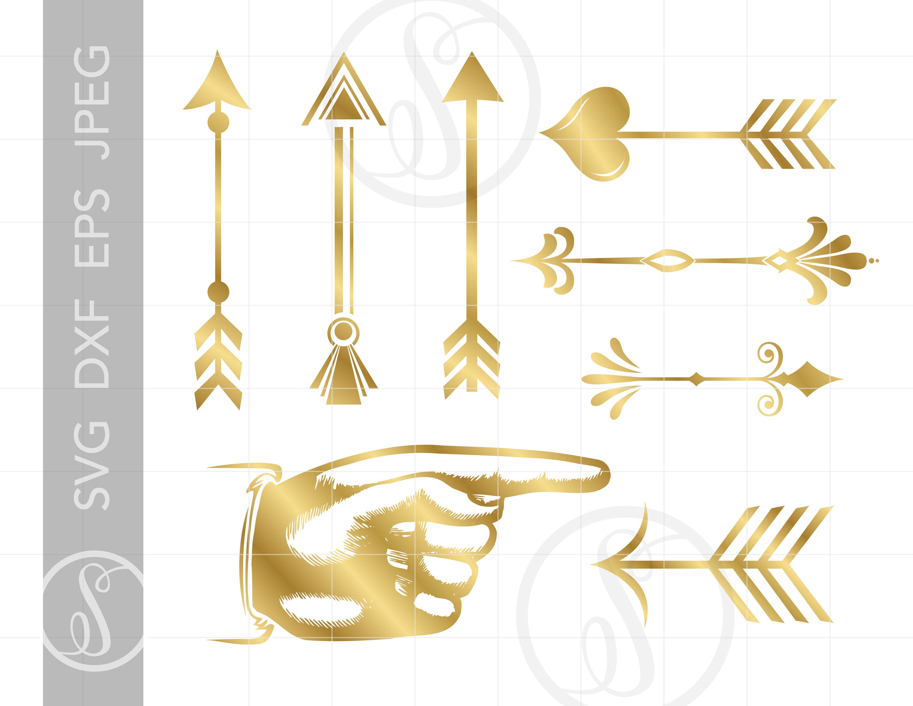 Gold Arrow Png