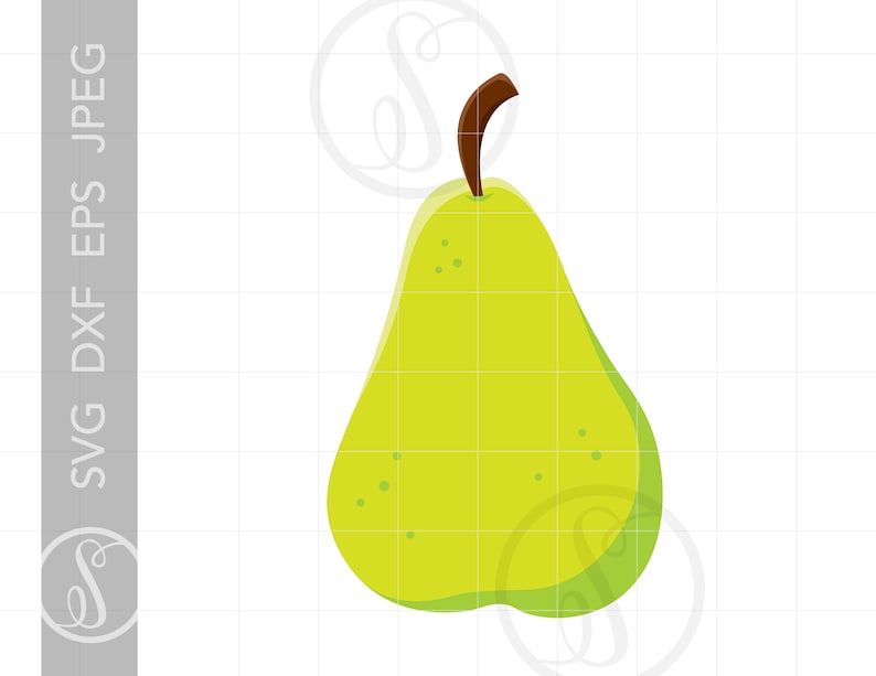 Pear SVG Vector Pear Clipart Pear Silhouette Cut File - Etsy