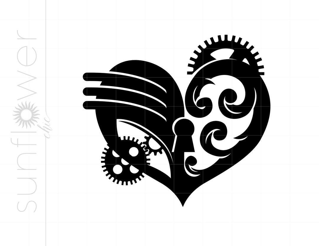 Steampunk Heart SVG | Steampunk Heart Clipart | Steampunk Heart ...
