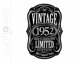 1952 Label Svg - Etsy