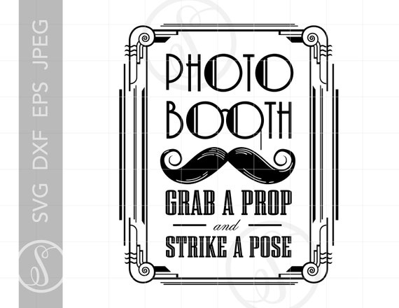 Photo Booth SVG Download Art Deco Photo Booth Sign Cut File | Etsy