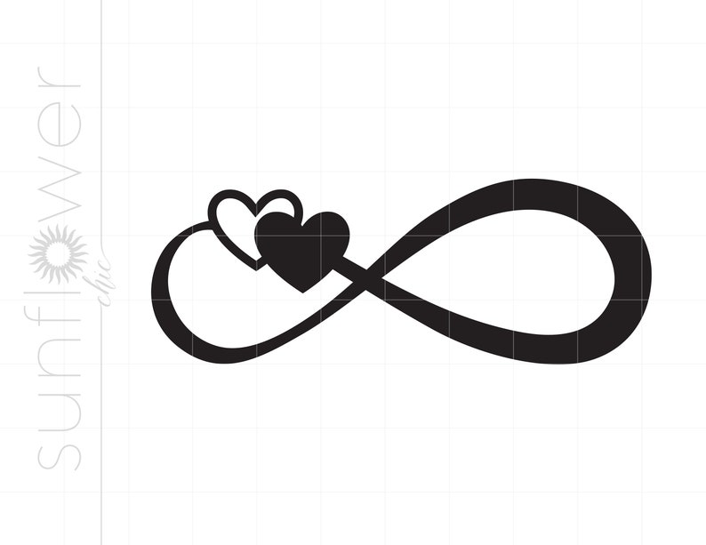 Hearts SVG Twin Hearts Clipart Hearts Silhouette Cut File - Etsy