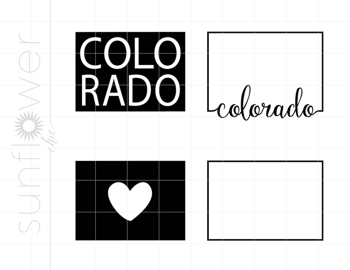 Colorado SVG Bundle State of Colorado Outline Svg File - Etsy