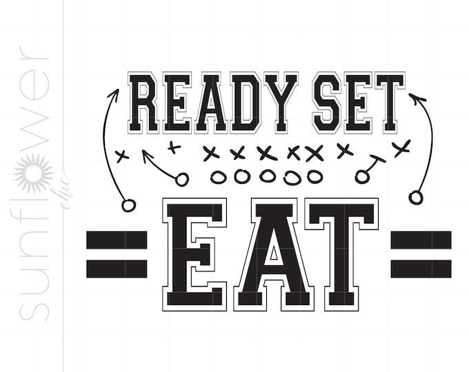 Football Ready Set Eat Sign, Instant Download, Football Party Bundle ...