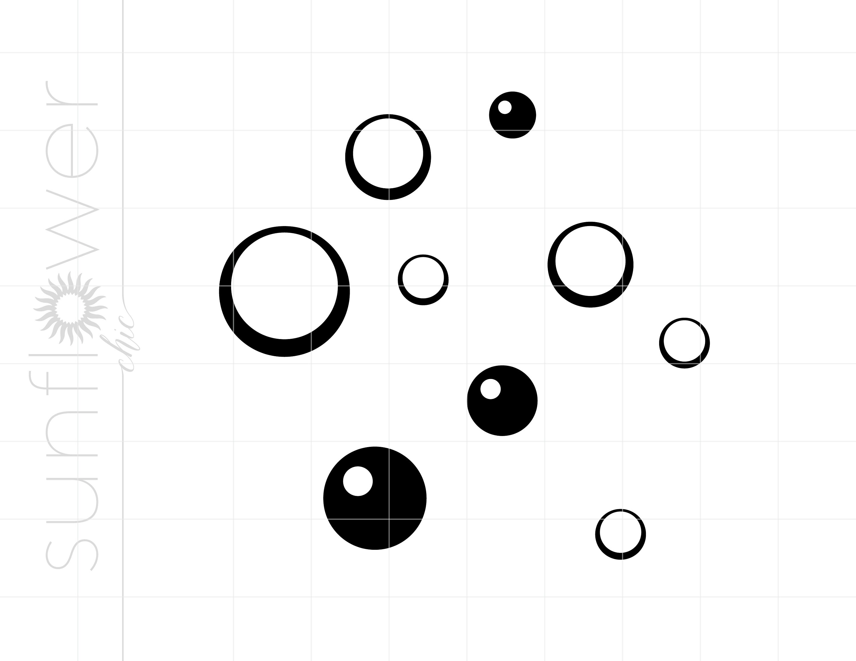 Bubbles SVG Clipart Bubbles Silhouette Cut File Bubbles | Etsy