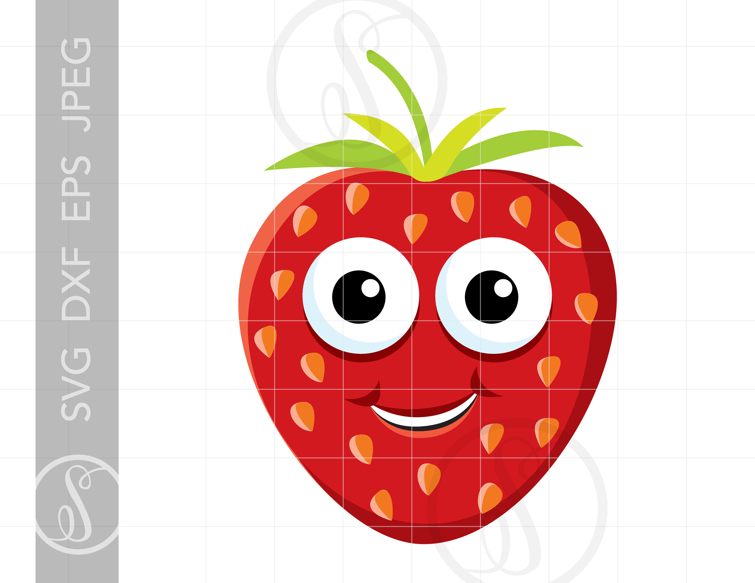 Cartoon Strawberries With Faces