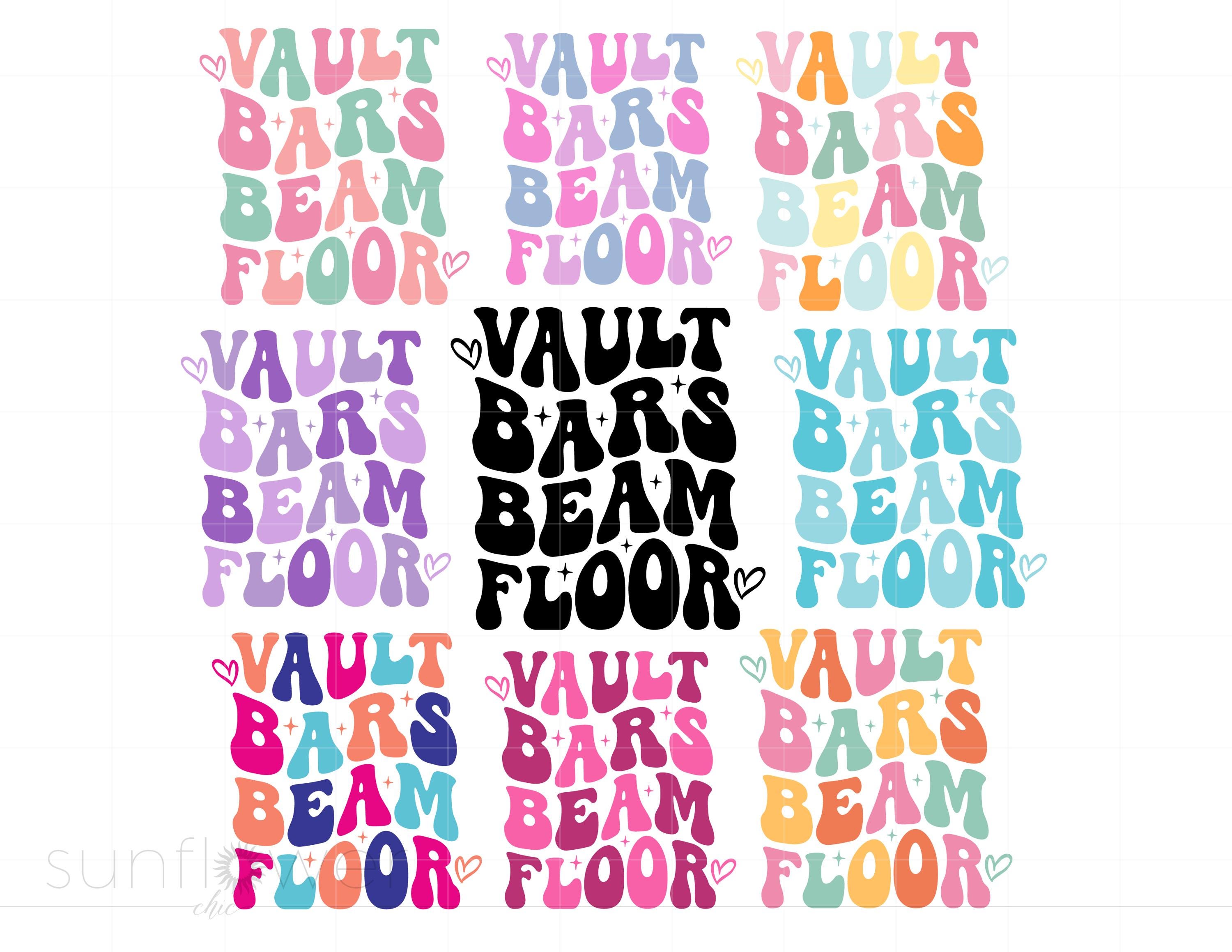 Vault Bars Beam Floor Svg Bundle, Groovy Letters Gymnastics Shirt ...