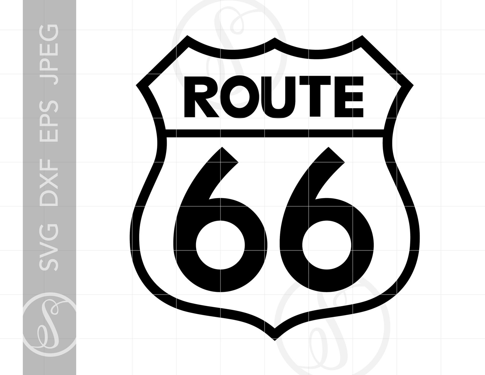 Route 66 Sign SVG Route 66 Sign Clipart Route 66 Sign Cut - Etsy