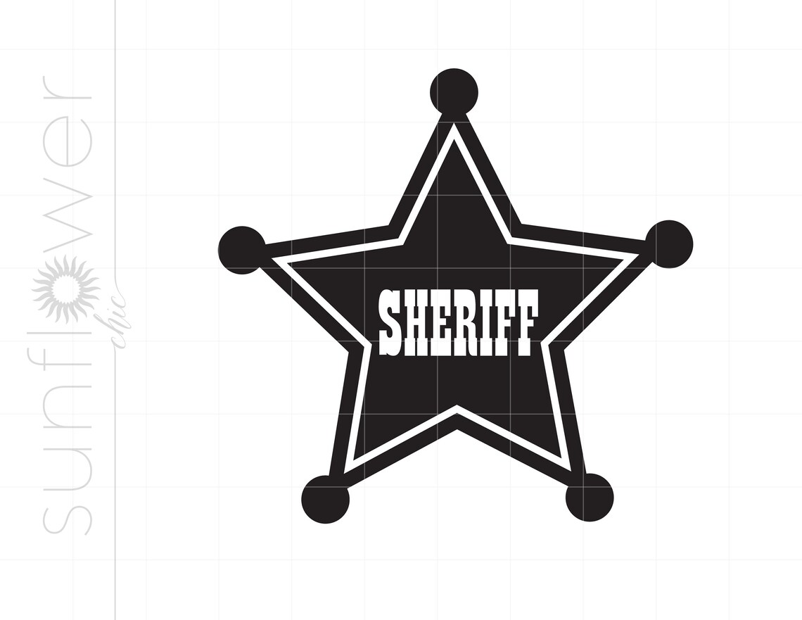 Sheriff Badge Svg Sheriff Badge Die Cut File Sheriff Badge - Etsy