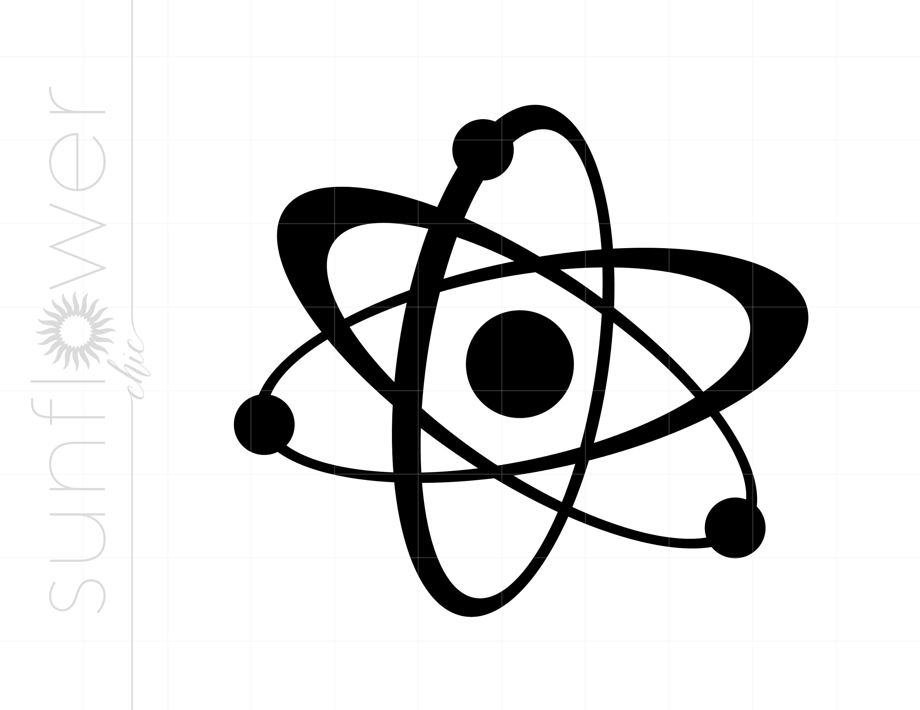 Retro Atomic Symbol SVG | Atomic Symbol Silhouette Cut File | Vector ...