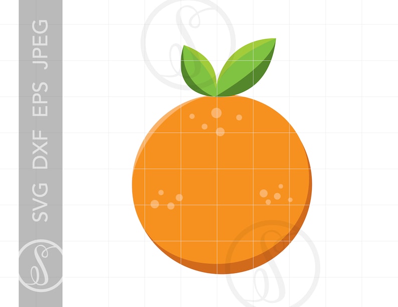 Orange SVG Vector Orange Clipart Orange Silhouette Cut - Etsy