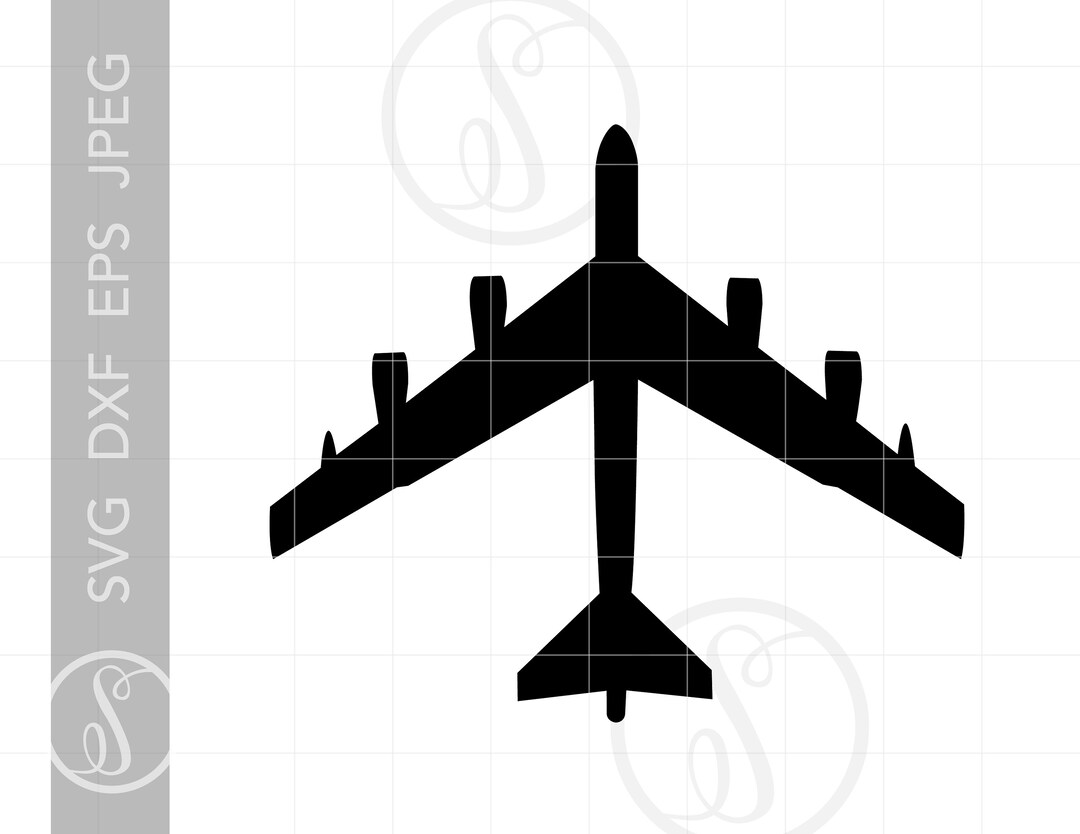 Bomber SVG Download Vector Bomber Silhouette Clipart Airplane Cut File ...