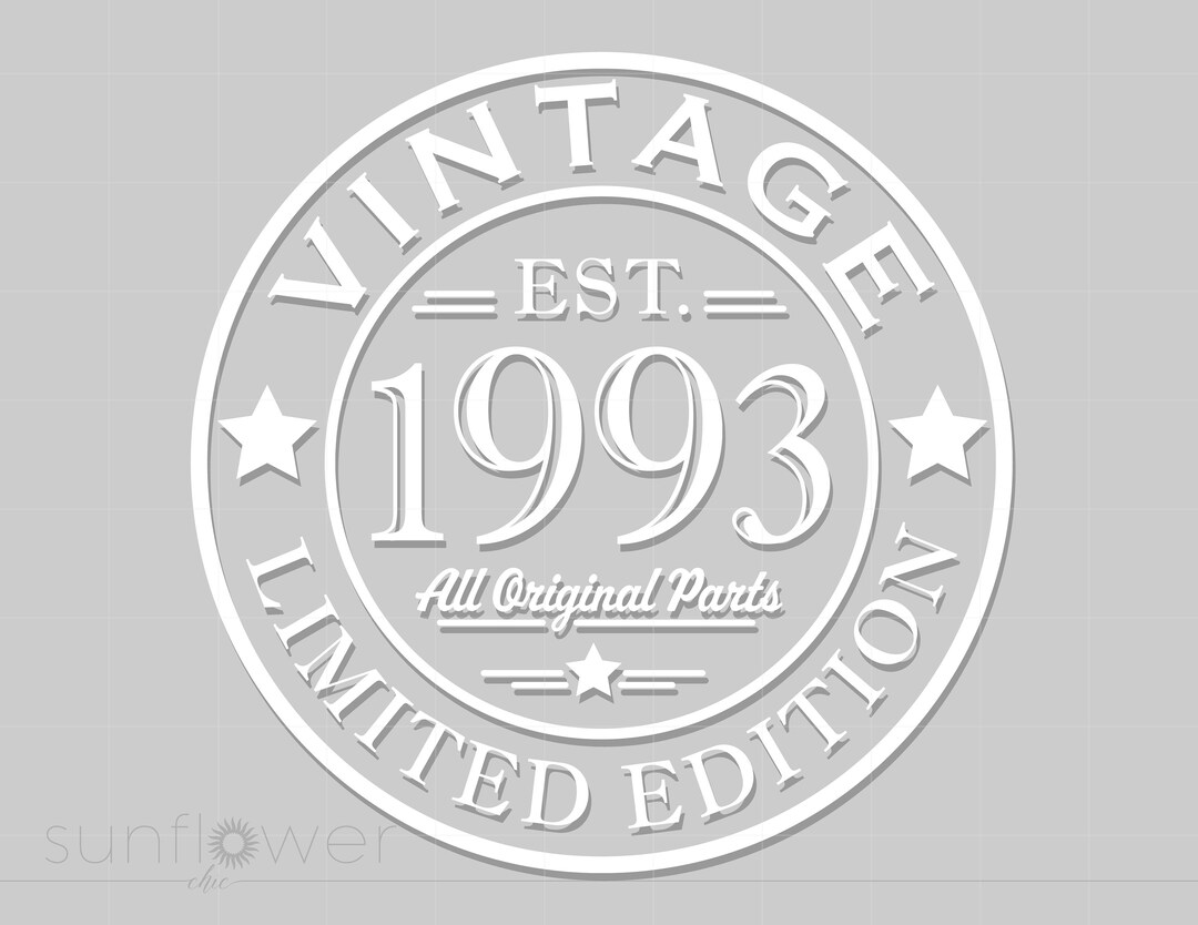 1993 Birthday Svg, 30th Svg, Born in 1993 Svg Download, 1993 All ...