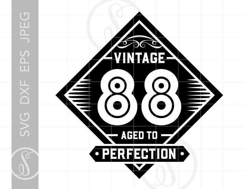 Vintage 88 SVG Clipart Vintage 88 Cut File for Cricut | Etsy