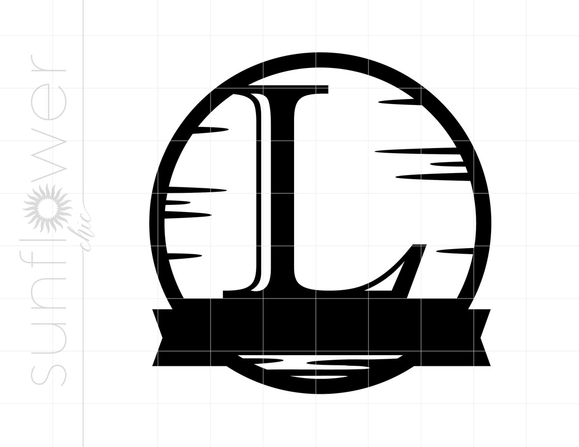 Letter L Monogram Template SVG Letter L Name Frame Template | Etsy