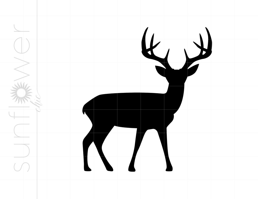 Deer Buck SVG | Deer Buck Clipart | Deer Buck Silhouette Cut File ...
