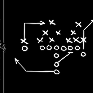 Chalkboard White Football Playbook Art Svg Png Dxf Eps Pdf Cut File ...