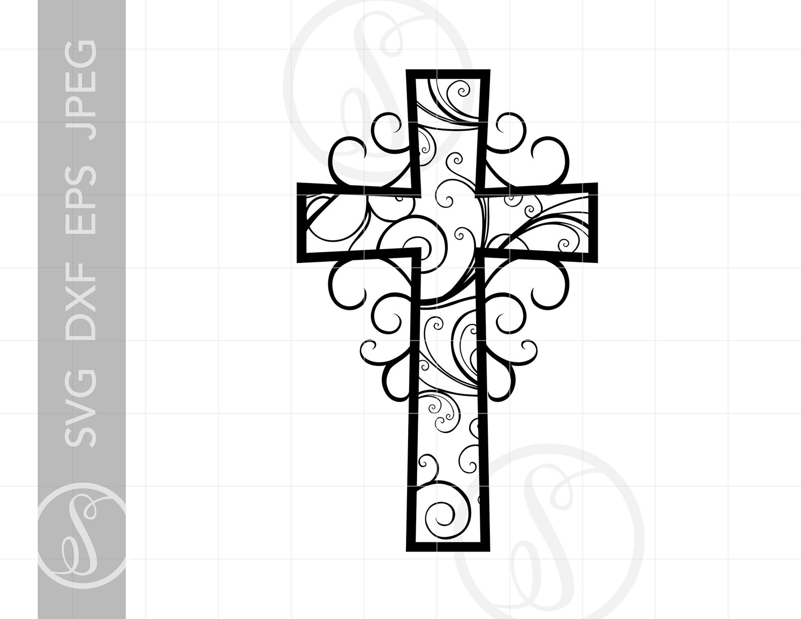 Christian Art Cross Svg Cut File Clipart Downloads Religious - Etsy