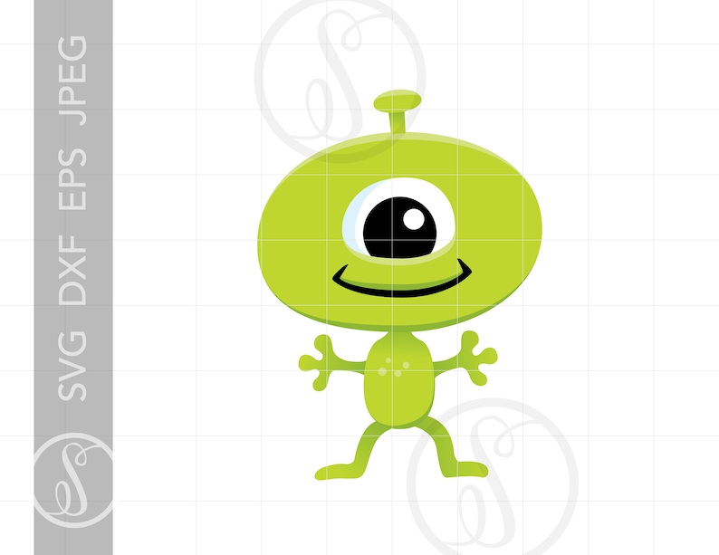 Alien SVG Vector Alien Clipart Alien Print and Cut File - Etsy