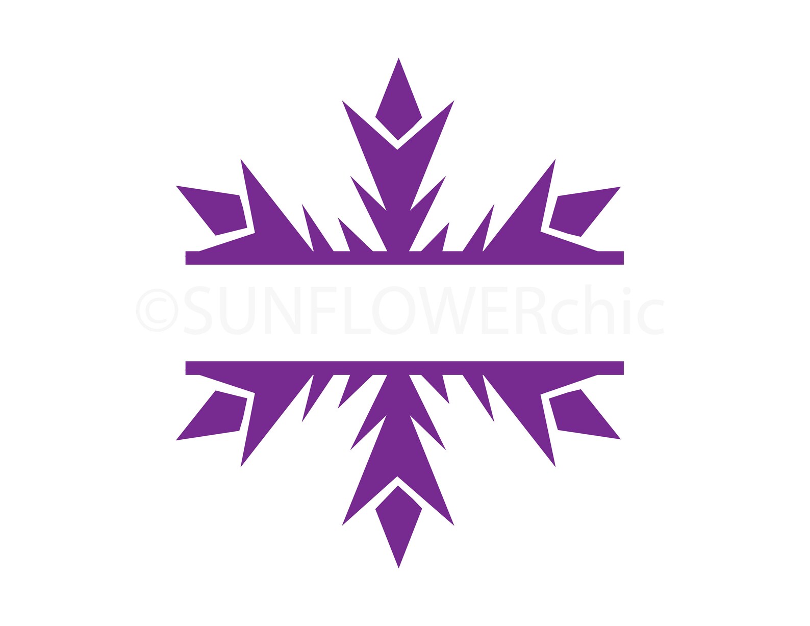 Frozen Snowflake Frame SVG Frozen Snowflake Split Frame Cut | Etsy