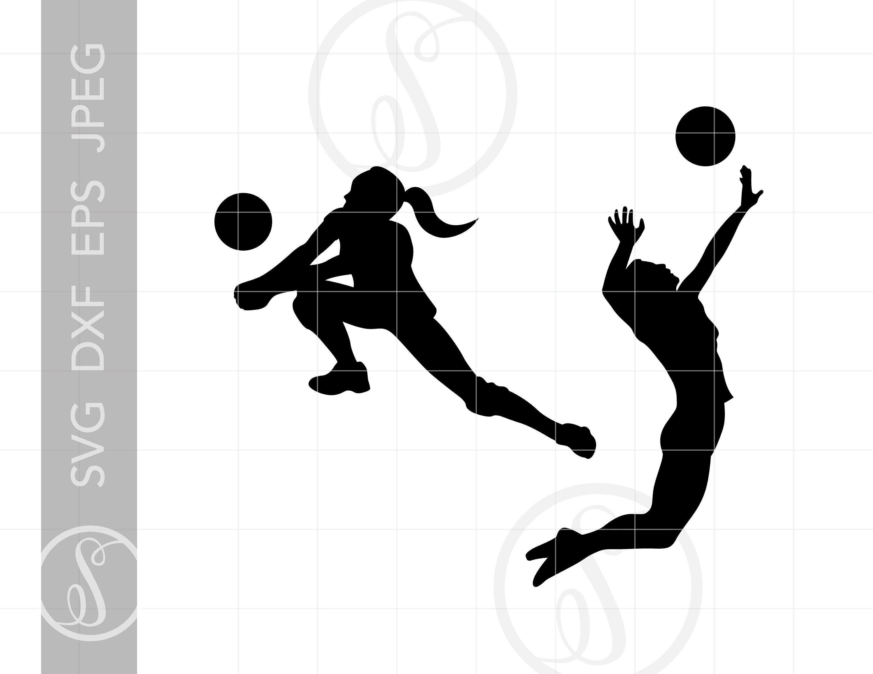 Volleyball Player SVG Volleyball Player Clipart Volleyball | Etsy Ireland