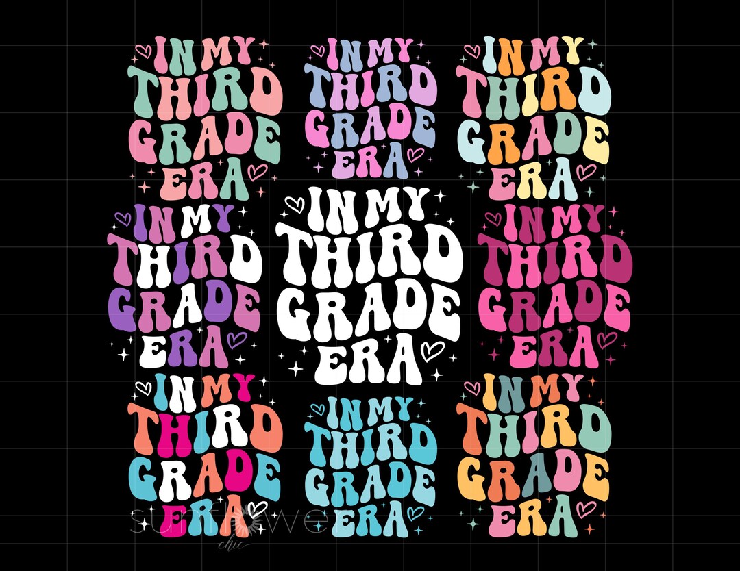 In My Third Grade Era SVG Bundle, Groovy Letters 3rd Grade Svg, Cricut ...
