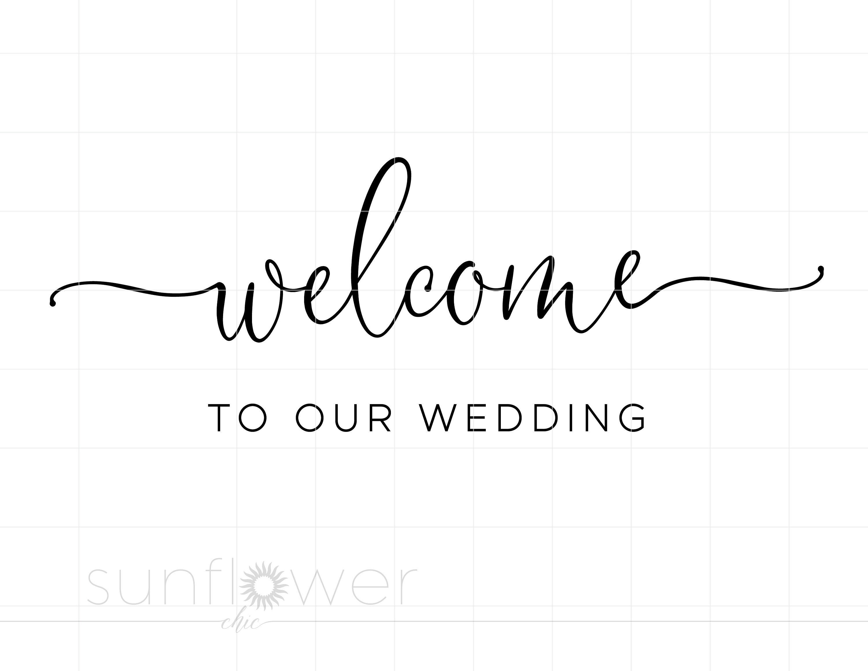 Welcome to Our Wedding SVG Wedding Svg Minimalist Wedding - Etsy Hong Kong