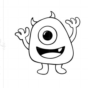 Monster Svg | Monster Outline SVG | Halloween Monster SVG Cricut ...
