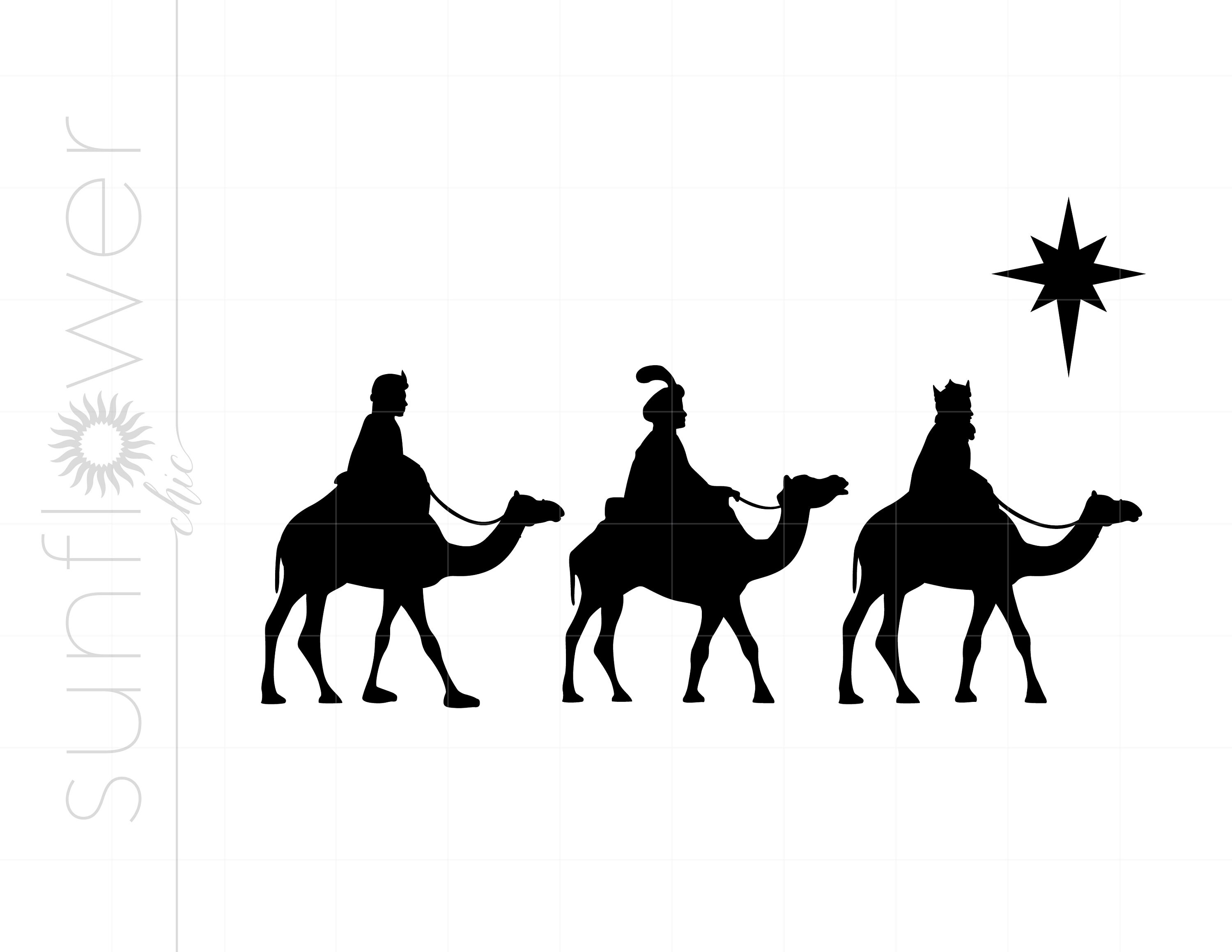 Wise Men Clipart Black And White