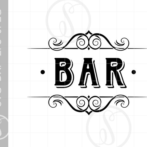 Classic BAR Sign Art BAR SVG Dxf Eps Bar Sign Cut File | Etsy