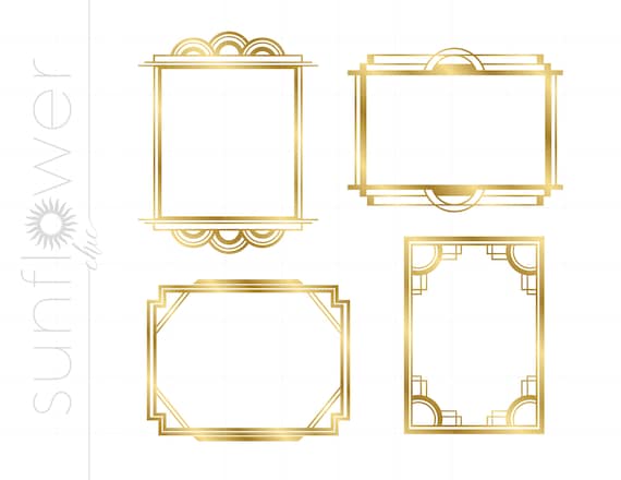 Gold Deco Border Clip Art