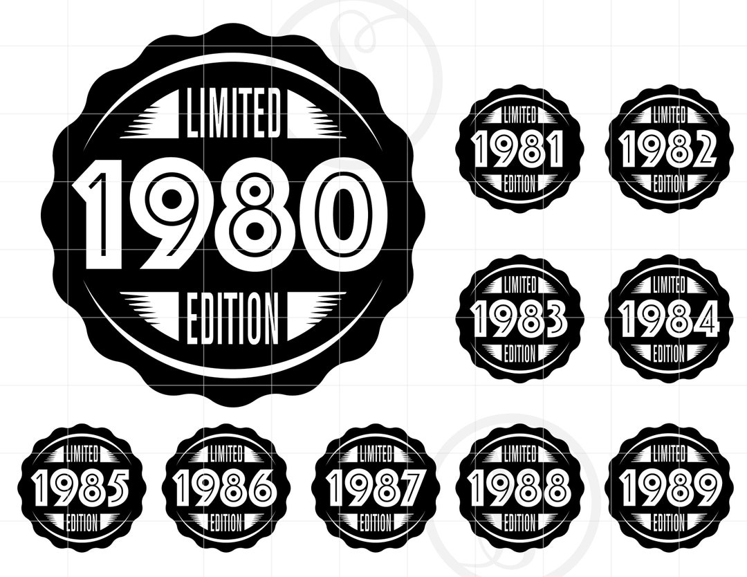 Limited Edition 1980-89 SVG | 1980's Limited Edition Birthday SVG ...