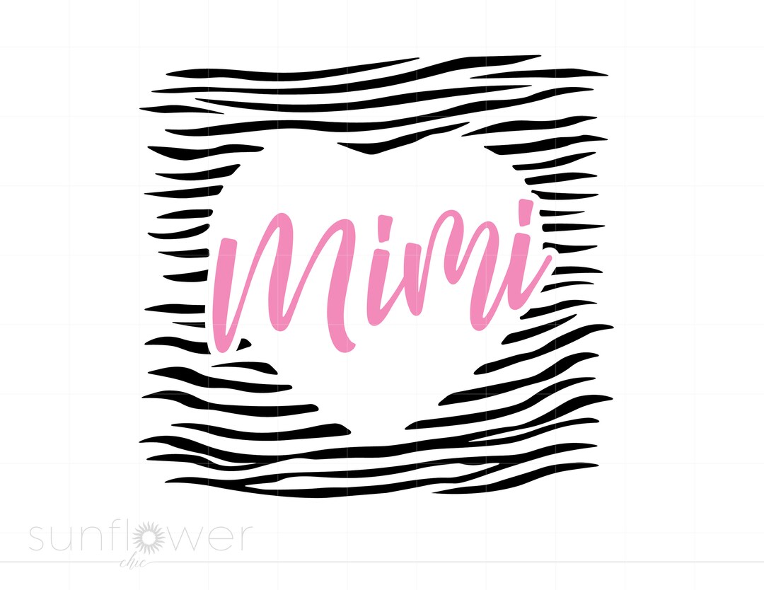 Mimi Svg, Tiger Stripes Mimi Svg Cut Files, Pink Wild Stripes Grandma ...